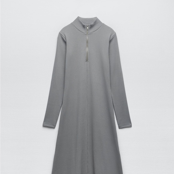 Zara | Dresses | Zara Zipped Rib Dress | Poshmark